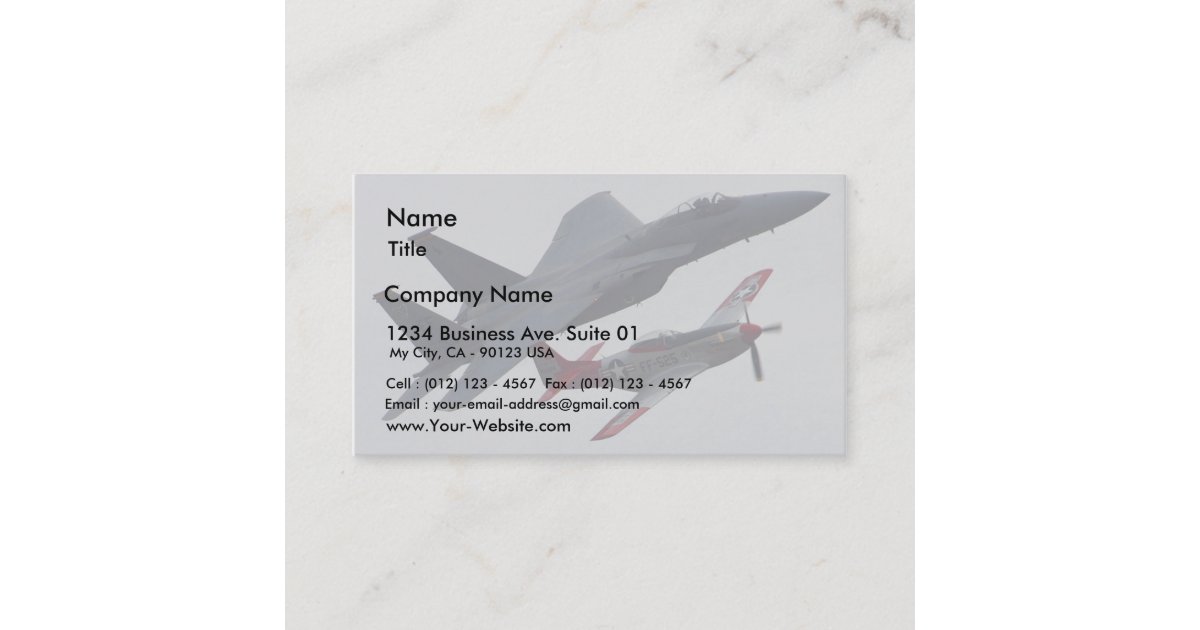 Jets Planes Pilots Cockpits Propellers Business Card | Zazzle