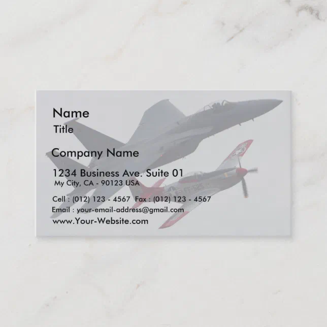 Jets Planes Pilots Cockpits Propellers Business Card | Zazzle