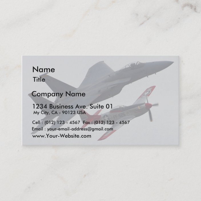 Jets Planes Pilots Cockpits Propellers Business Card | Zazzle.com