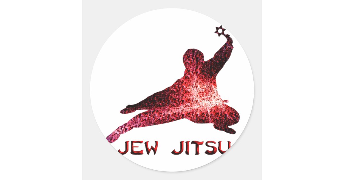Jew Jitsu Classic Round Sticker | Zazzle