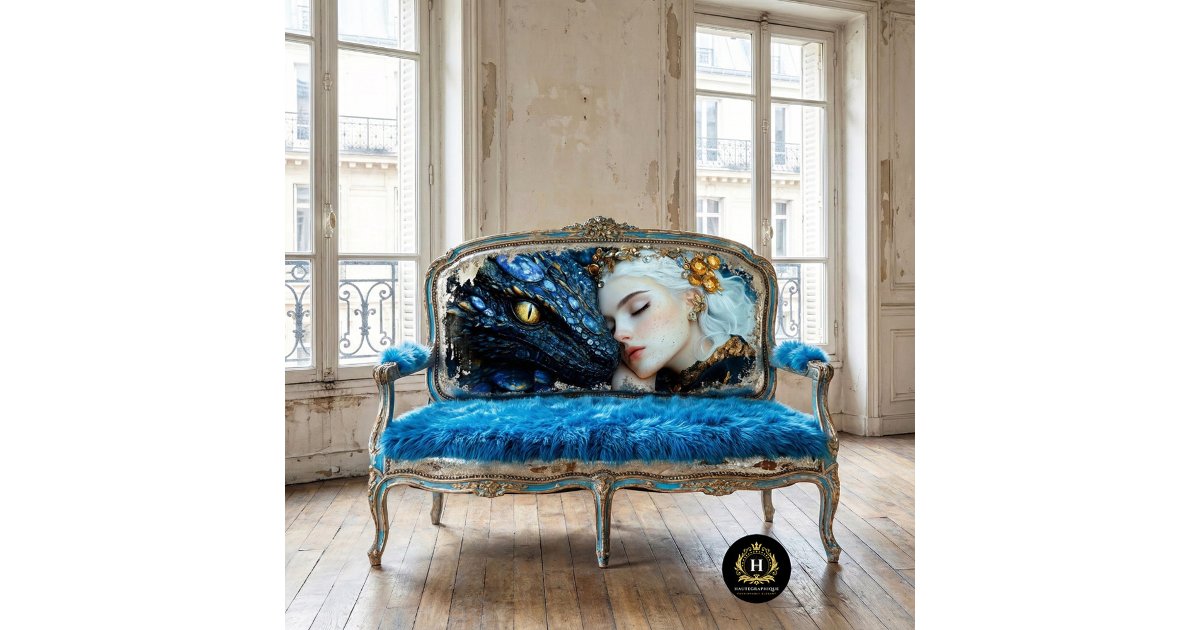 Jewel Blue Dragon & Queen Tissue Paper | Zazzle