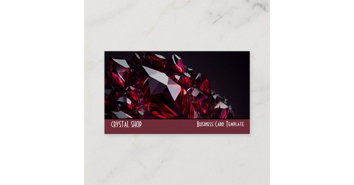 Jewel Gemstones Red Ruby Business Card | Zazzle