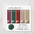 Jewel Tone Bold Wedding Swatch Color palette Card | Zazzle