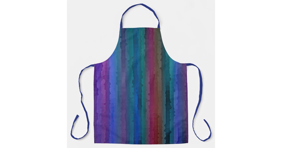 Jewel Tone Streaks Invitation Apron | Zazzle
