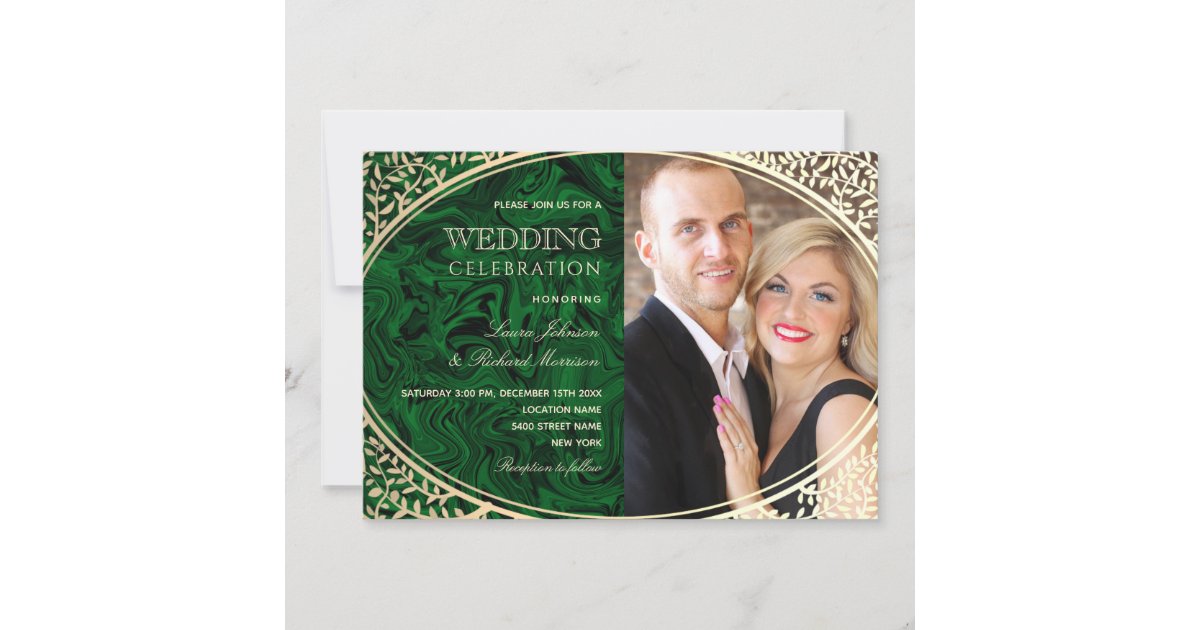 Jewel Tone Wedding Invitation | Zazzle