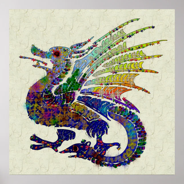 Jeweled Dragon Poster | Zazzle