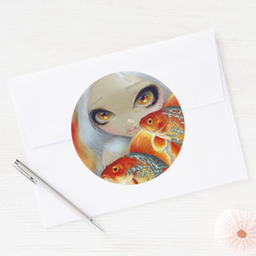 "Jeweled Fish: Silver and Gold" Sticker | Zazzle