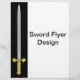 Jeweled Medieval Sword Flyer Template | Zazzle