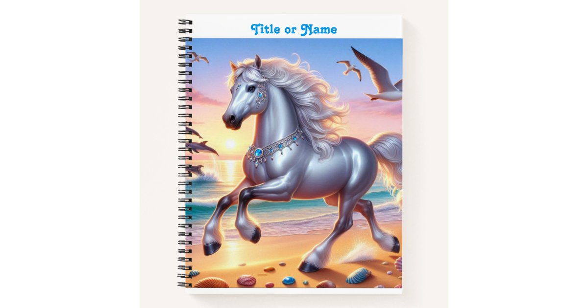 Jeweled Silver Horse Notebook | Zazzle