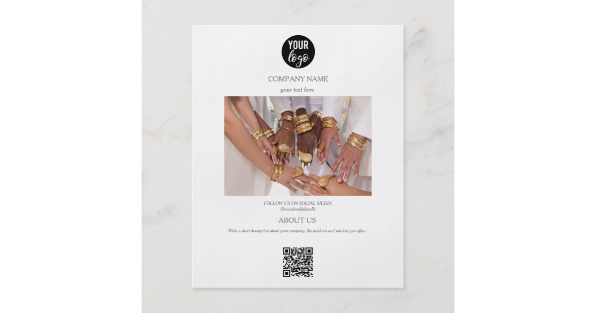 Jewelry Business Logo Promotional Advertising Flyer | Zazzle