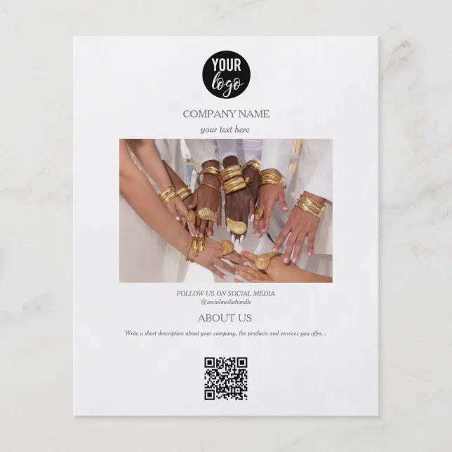 Jewelry Business Logo Promotional Advertising Flyer | Zazzle