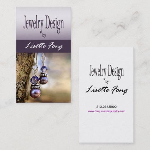 Jewelry Designer Custom Jeweler Business Card | Zazzle