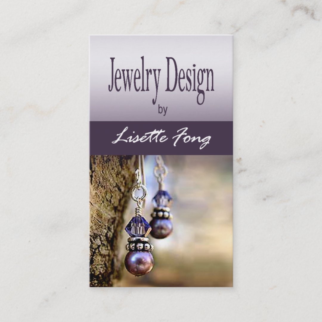Jewelry Designer Custom Jeweler Business Card | Zazzle