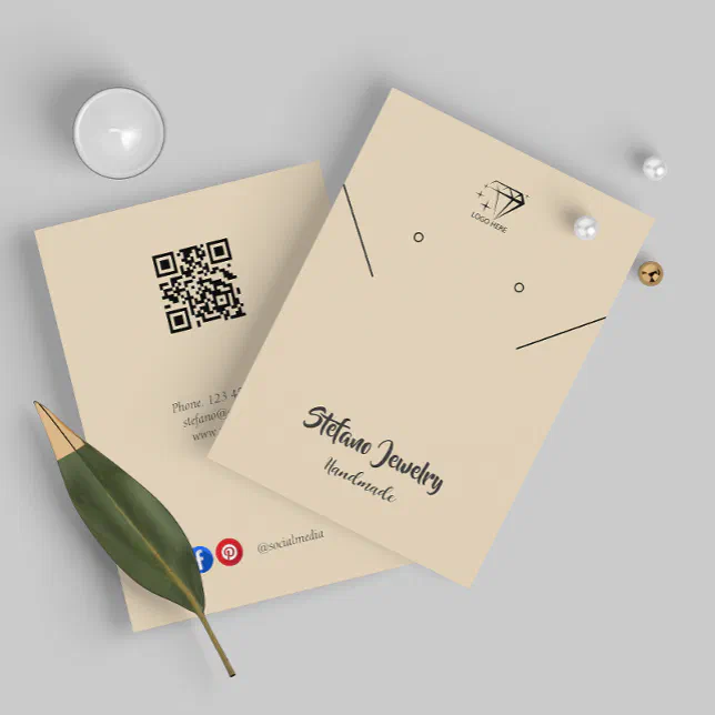 Jewelry Display Add Your Logo Product Packaging Business Card | Zazzle