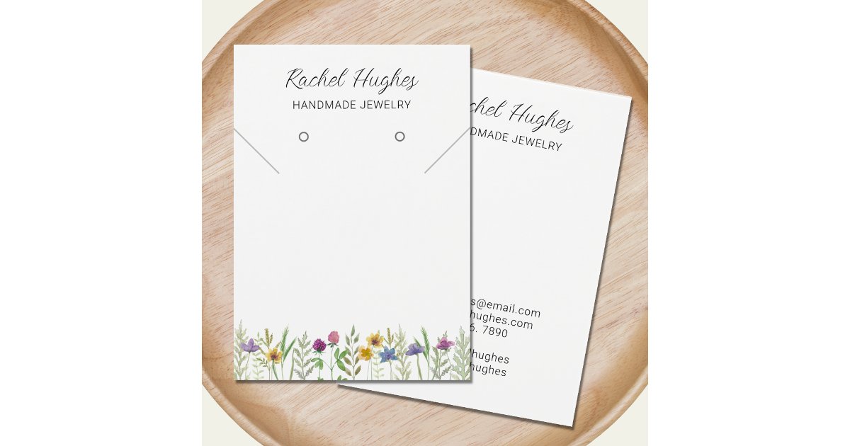 Jewelry Floral Display Card | Zazzle