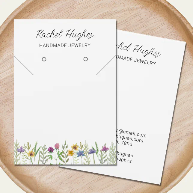 Jewelry Floral Display Card | Zazzle