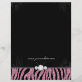 Jewelry Flyer Hair Salon Zebra Glitter Pink | Zazzle