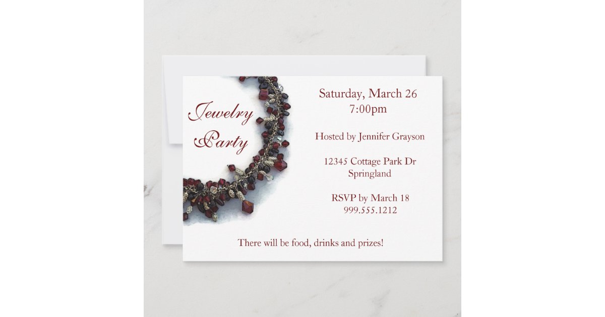 Jewelry Party Invitation | Zazzle