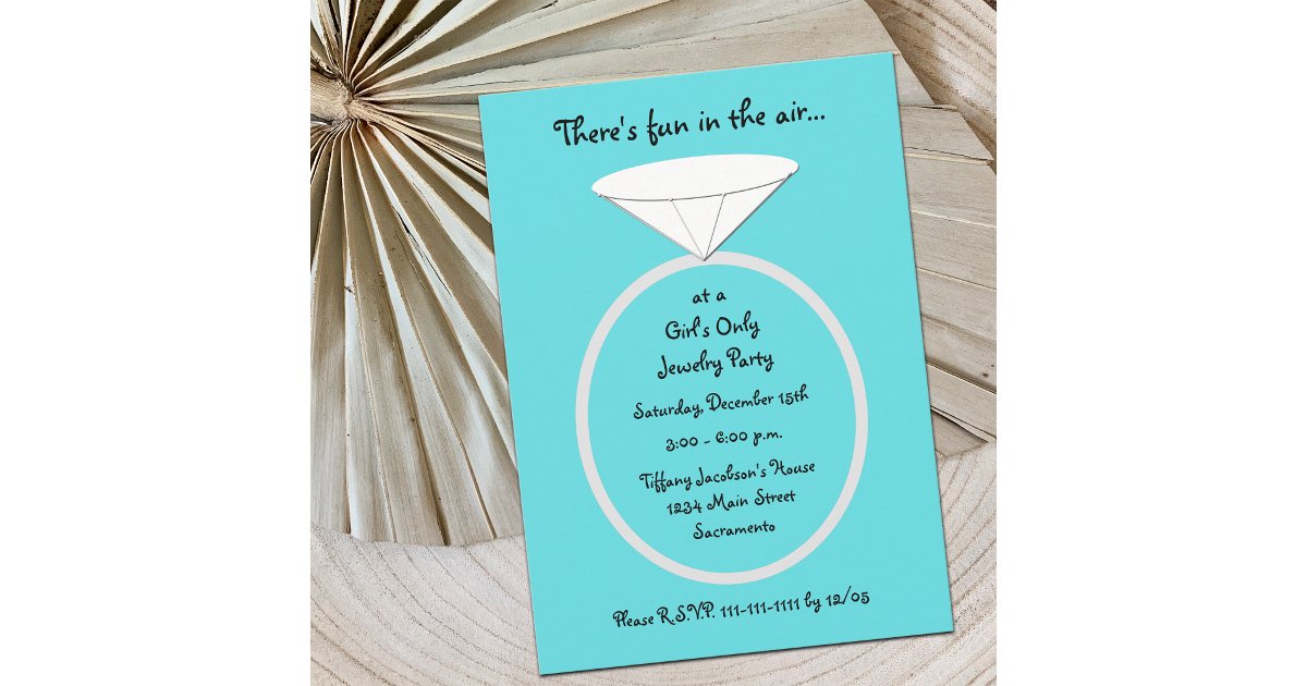 Jewelry Party Invitation Template | Zazzle
