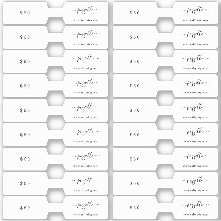 Jewelry Price Tag Foldover Sticker | Zazzle