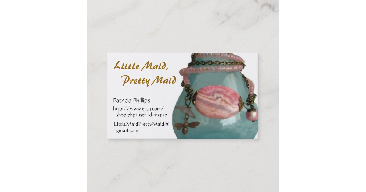 Jewelry Profile Card | Zazzle