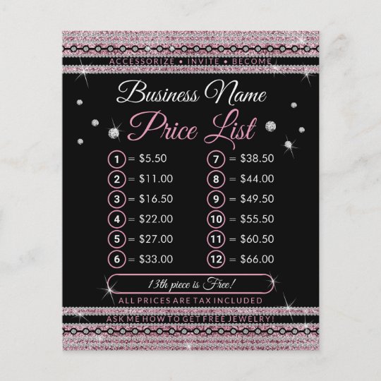 Jewelry Store Price List Flyer | Zazzle.com