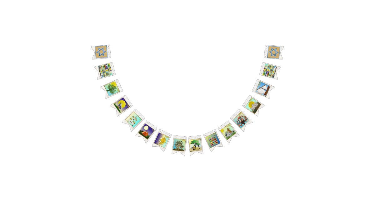Jewish 12 Tribe Of Israel Flags bunting banner | Zazzle