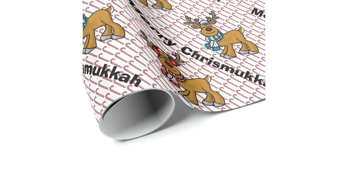 Jewish and Gentile Reindeer Wrapping Paper | Zazzle