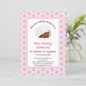Jewish Baby Naming | Simchat Bat | Photo | Pink Invitation | Zazzle