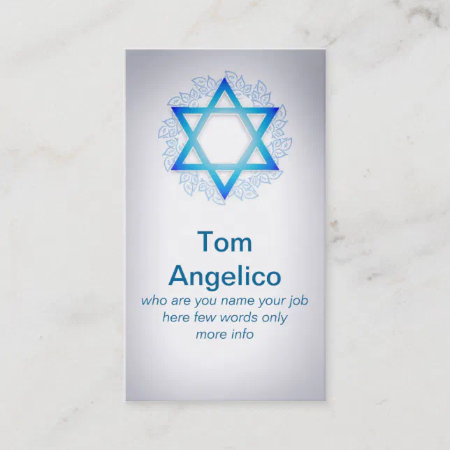 Jewish business card | Zazzle