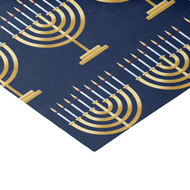 Jewish Chanukah menorah Tissue Paper | Zazzle