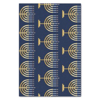 Jewish Chanukah menorah Tissue Paper | Zazzle
