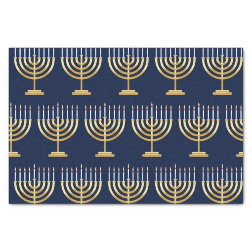 Jewish Chanukah menorah Tissue Paper | Zazzle