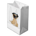 Jewish Holiday-Cute Beige Pug with Yarmulke Medium Gift Bag | Zazzle