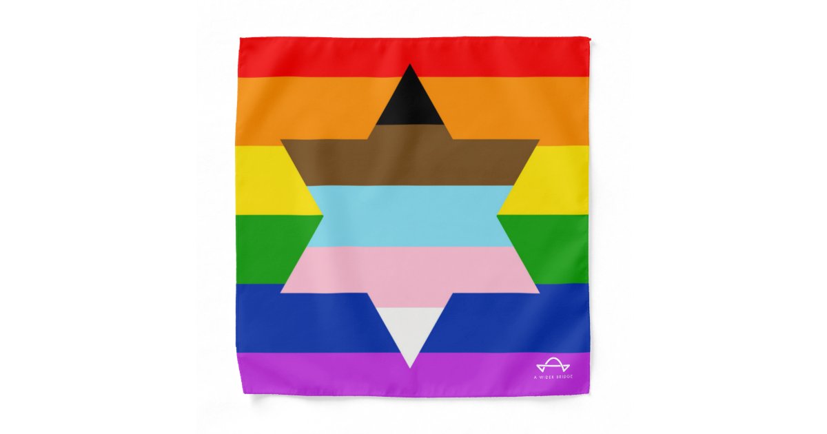 Jewish Inclusive Pride Flag Bandana | Zazzle