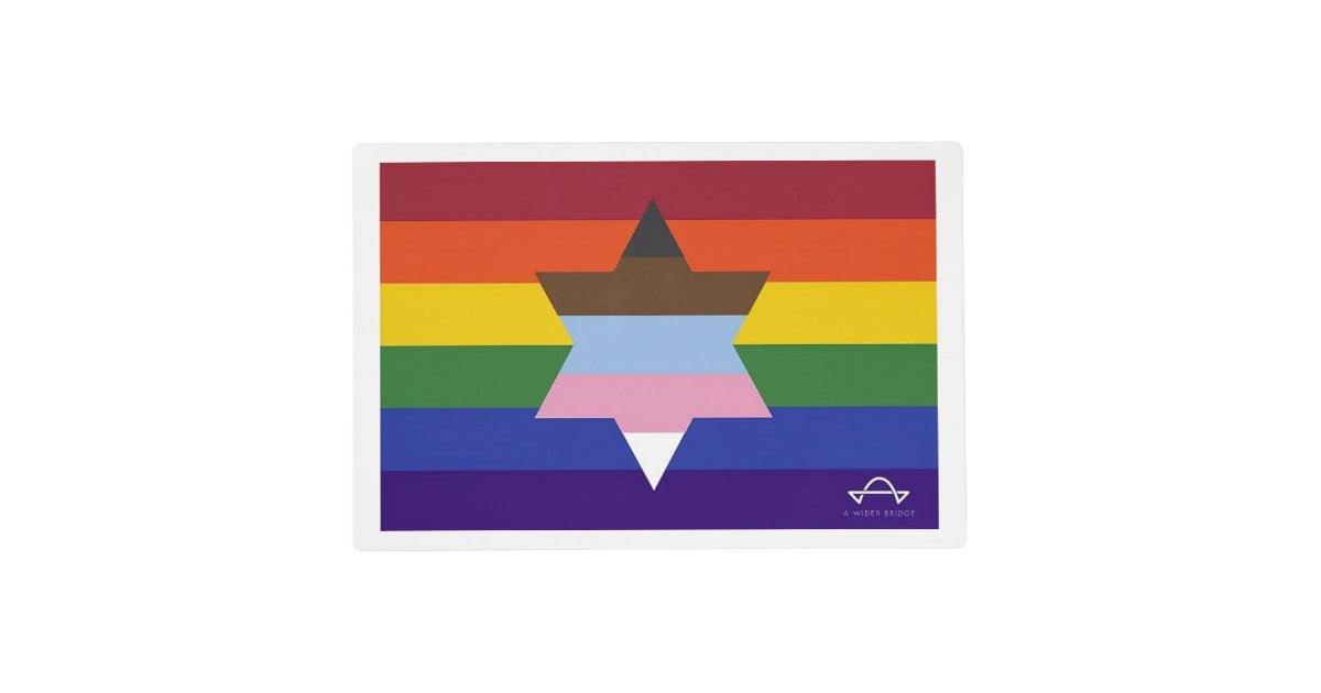Jewish Inclusive Pride Flag Placemat | Zazzle