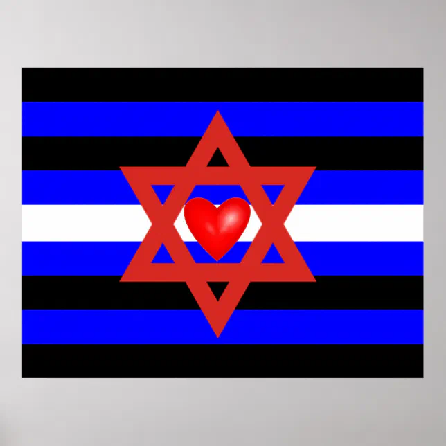 Jewish Leather Pride Flag Poster | Zazzle