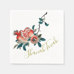 Jewish New Year Rosh Hashanah Elegant Sweet Fruit Napkins | Zazzle