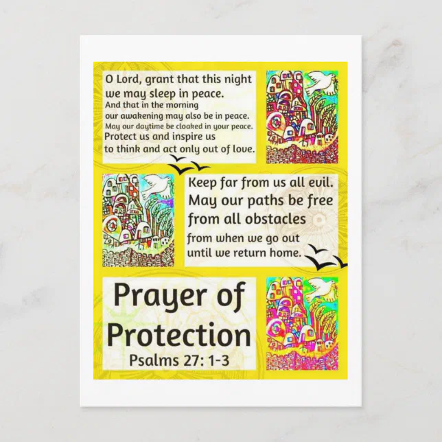 Jewish Prayer Of Protection City Of Jerusalem Postcard | Zazzle