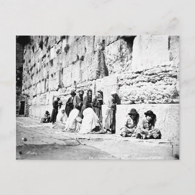 Jewish prayers in the Western Wall, Jerusalem Postcard | Zazzle