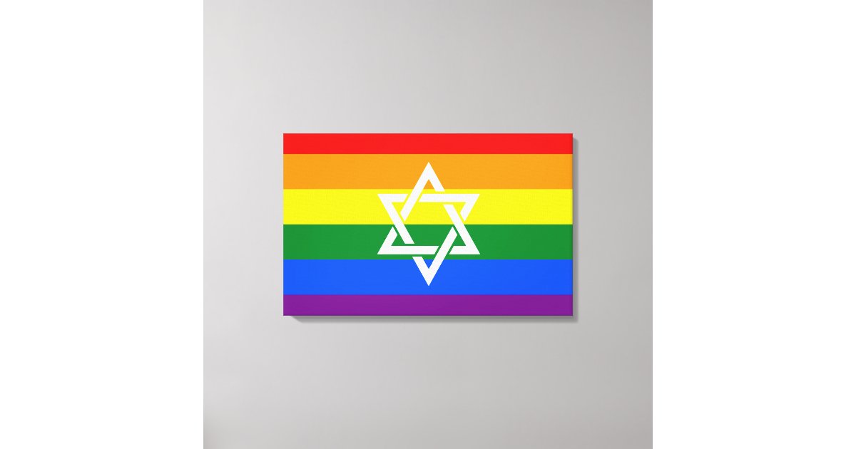 Jewish Pride Flag Painting Canvas Print | Zazzle
