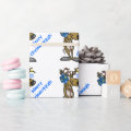 Jewish Reindeer Chrismukkah Wrapping Paper Ver.2 | Zazzle