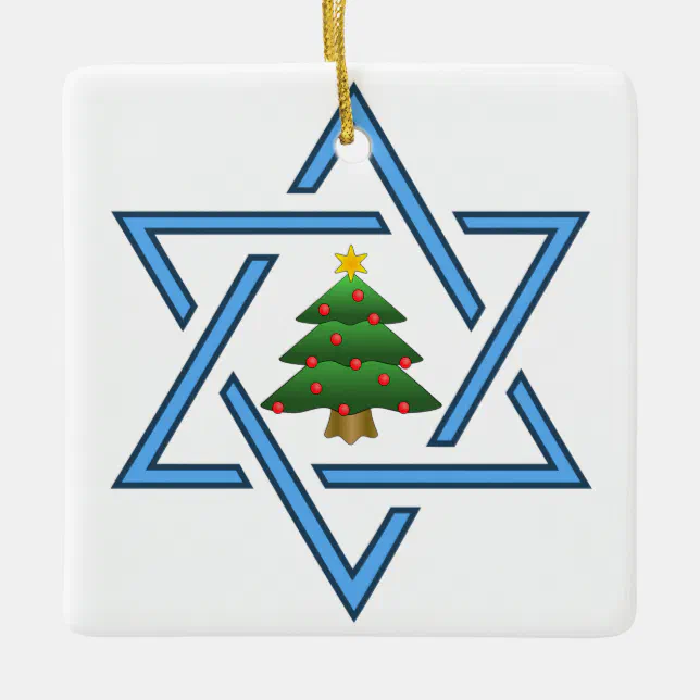 Jewish Star Christmas Tree Ornament | Zazzle