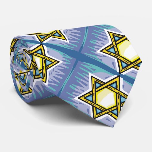 Jewish Star Of David Design Man's Necktie | Zazzle