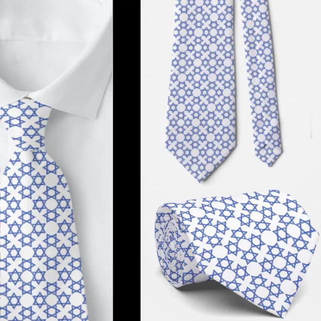 Jewish Stars Neck Tie Formal Star of David Necktie | Zazzle