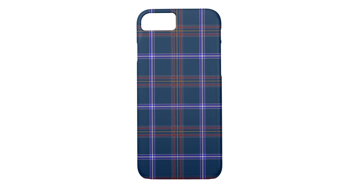 Jewish Tartan iPhone 7/8 Case | Zazzle