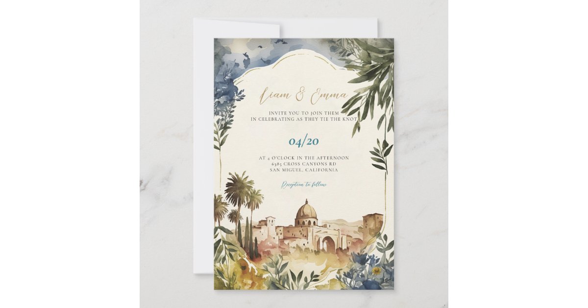 Jewish Wedding Invitation | Jerusalem Invite | Zazzle