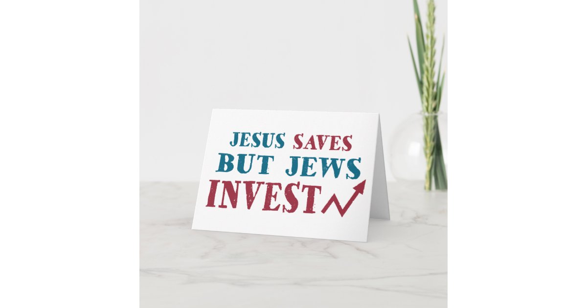 Jews Invest - Jewish finance humor Card | Zazzle