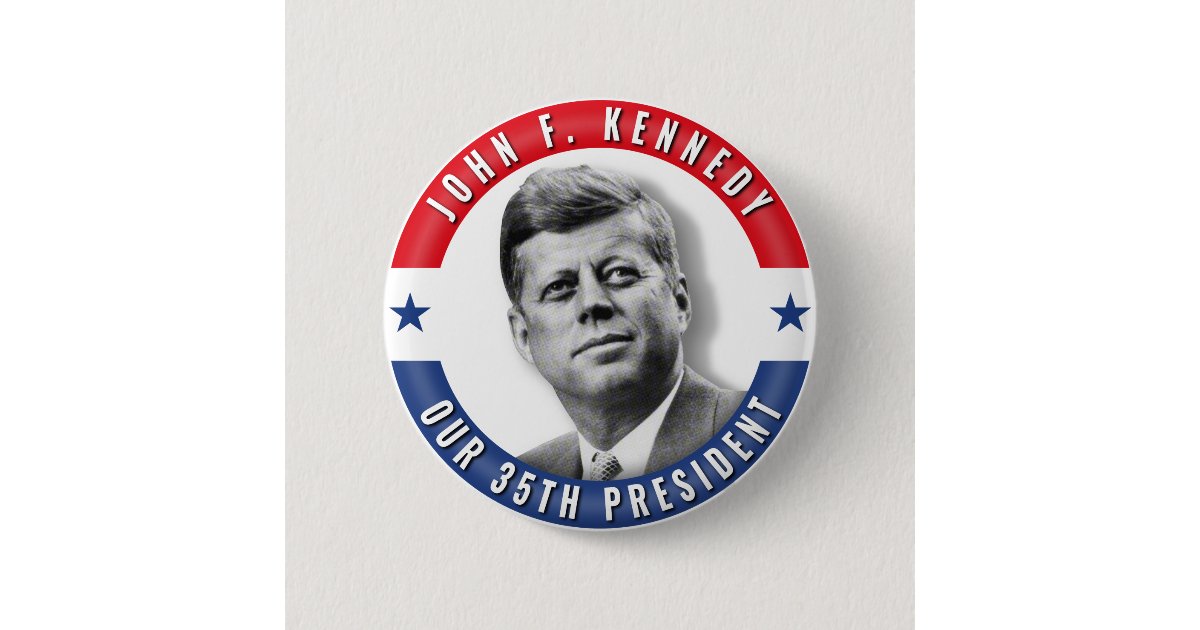 JFK John F. Kennedy 35th President POTUS Memorial Button | Zazzle