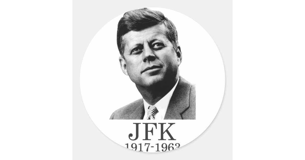 JFK - John F. Kennedy Classic Round Sticker | Zazzle
